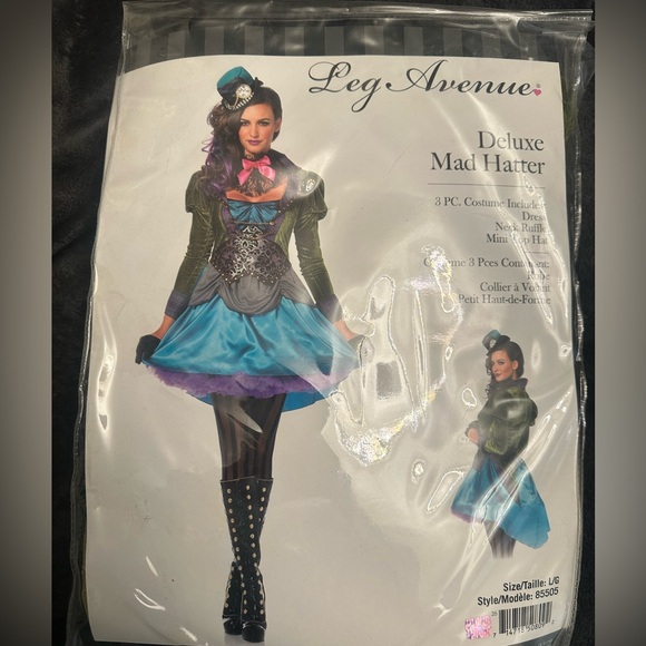Leg Avenue | Other | Nwt Leg Avenue Deluxe Mad Hatter Costume Blue ...
